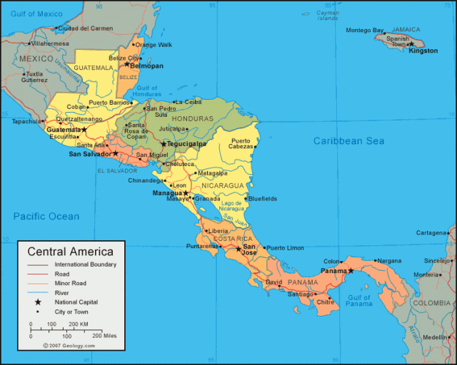 Major Landforms In Central America PPT Central America And Caribbean